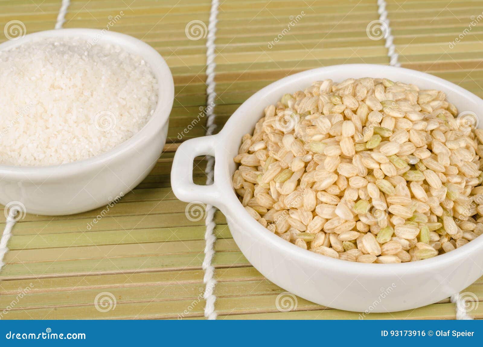 Rice and rice semolina stock photo. Image of studio, ground - 93173916