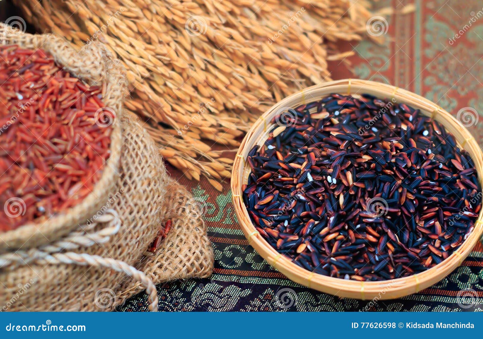 Rice stock photo. Image of meal, farm, paddy, organic - 77626598