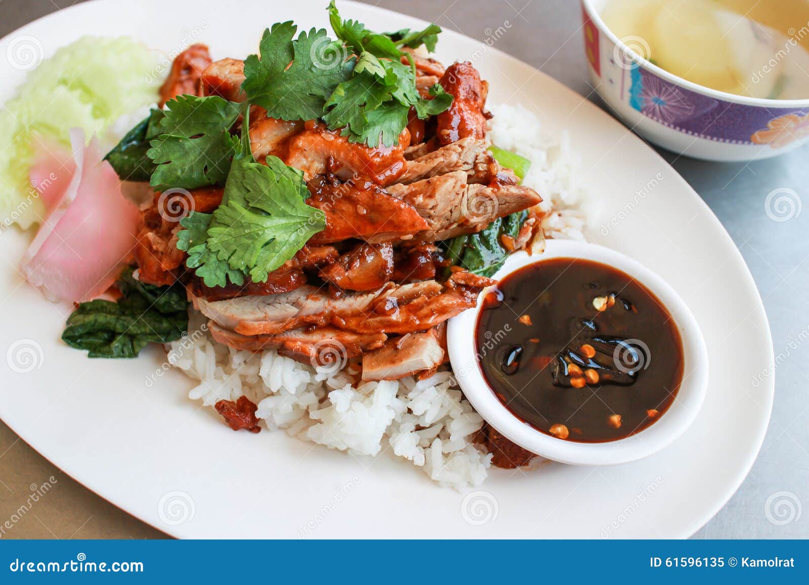 Rice with roast duck stock image. Image of dinner, gourmet - 61596135