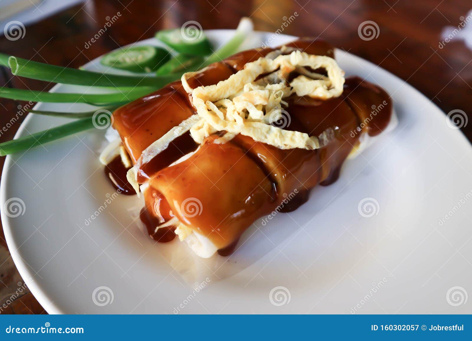 Rice Roll, Fresh Roll or Vegetable Roll Stock Image - Image of roll ...