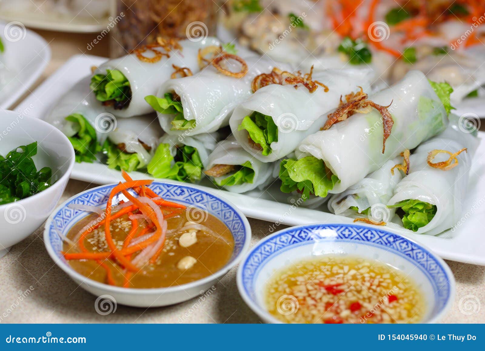 Rice Rolls stock photo. Image of pork, rolls, fried - 154045940