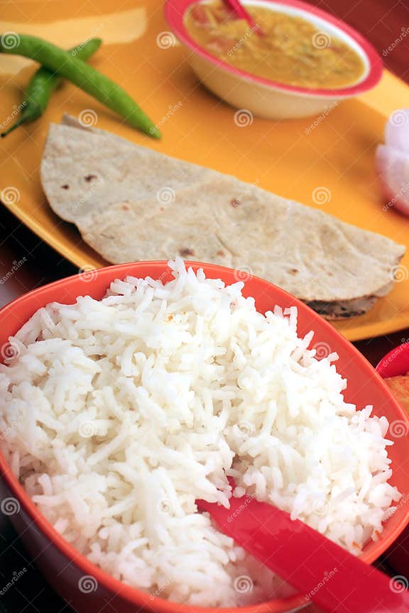 Rice and roti stock image. Image of dinner, breakfast - 20343007