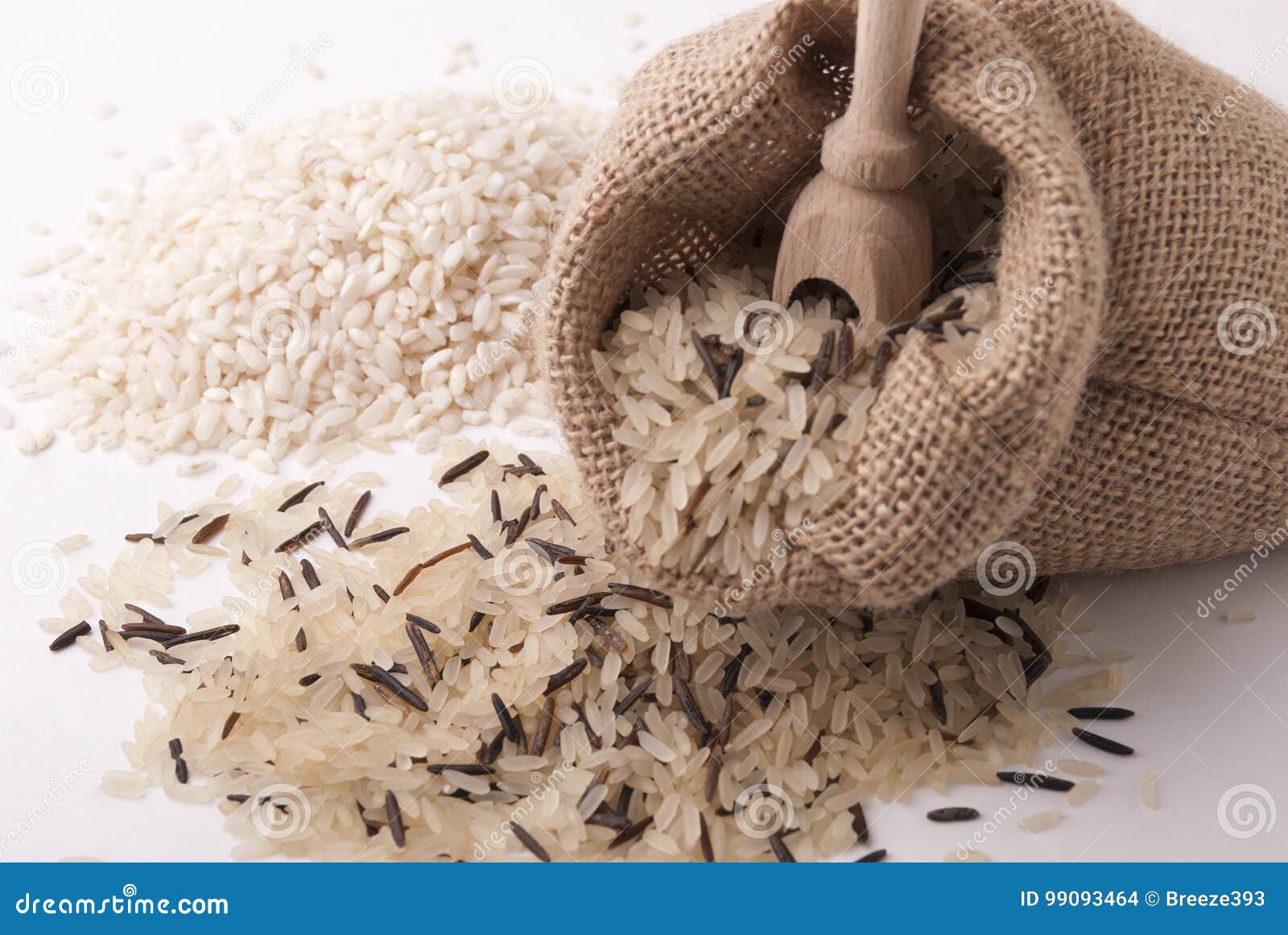 Rice stock photo. Image of cereal, wood, black, rice - 99093464