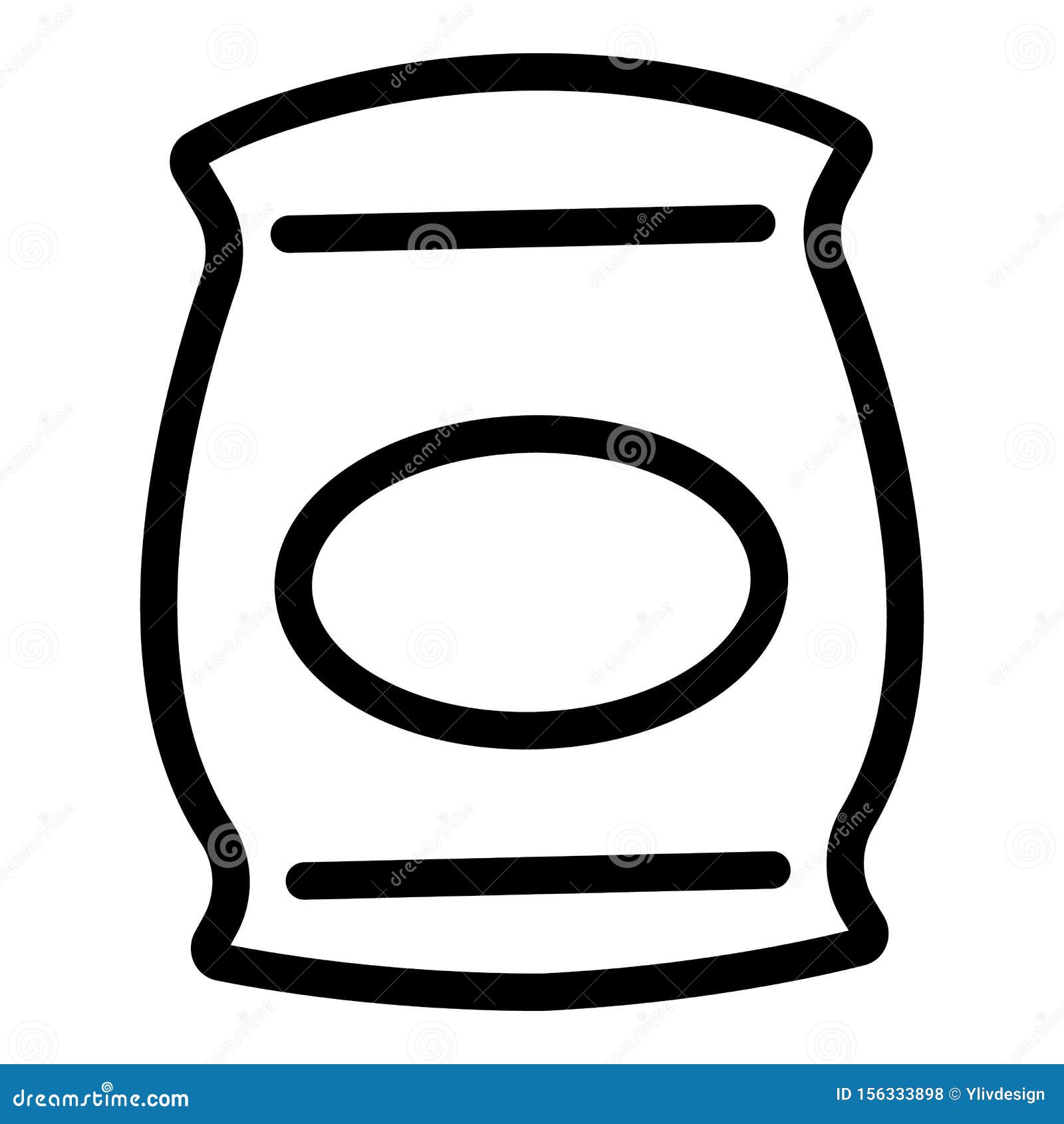Rice Sack Icon, Outline Style Stock Vector - Illustration of item, line ...
