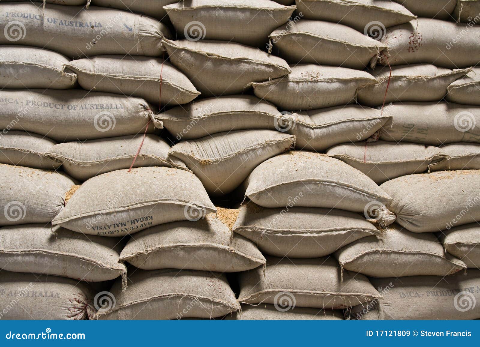 Rice Sacks Royalty Free Stock Images - Image: 17121809