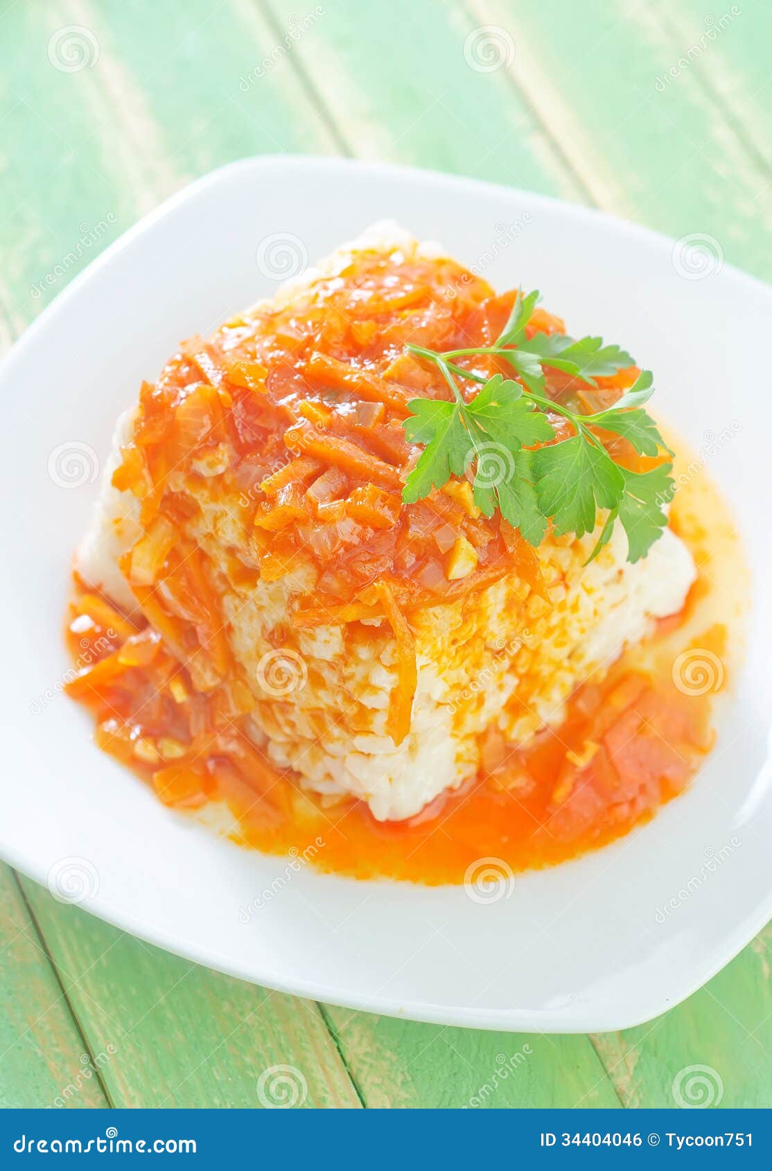 Rice with sauce stock photo. Image of chinese, fresh - 34404046