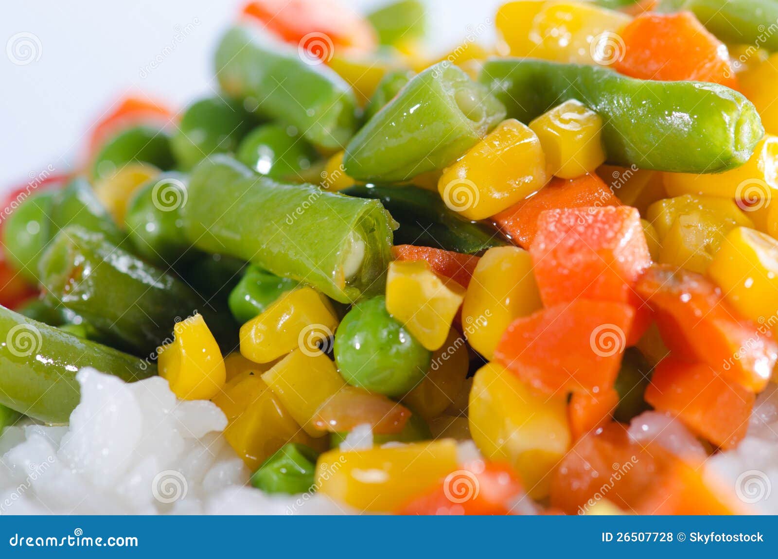 Rice and SautÃ©ed Vegetables Close Up Stock Photo - Image of nutrition ...
