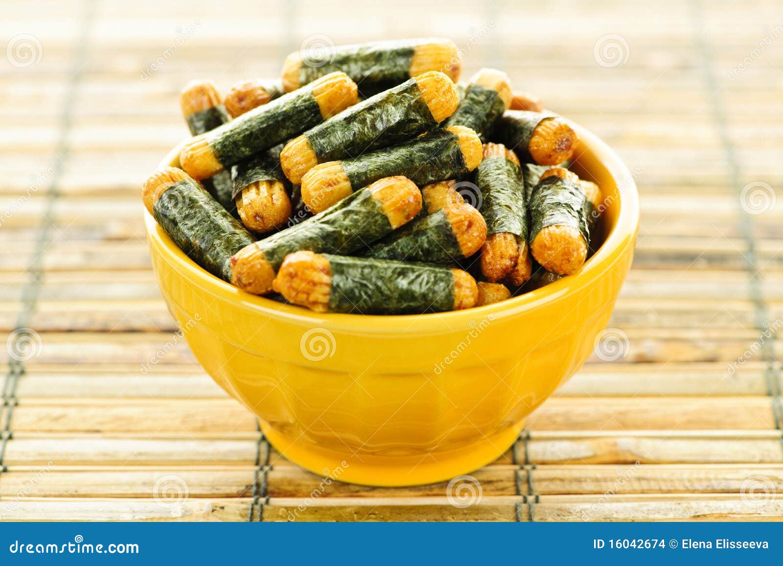 Rice and Seaweed Crackers Nori Maki Stock Photo - Image of cuisine ...