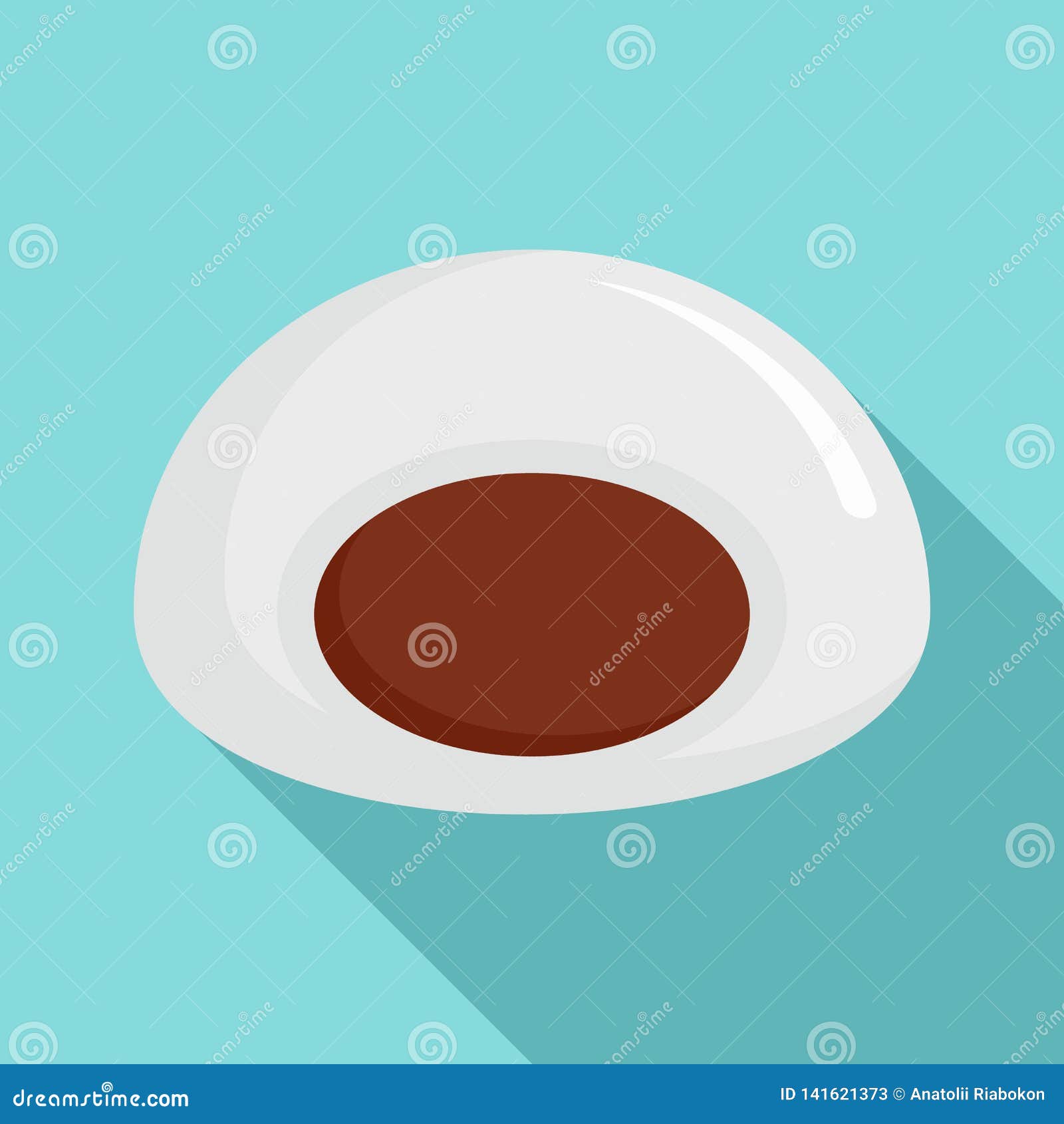 Rice seed icon, flat style stock vector. Illustration of bulk - 141621373