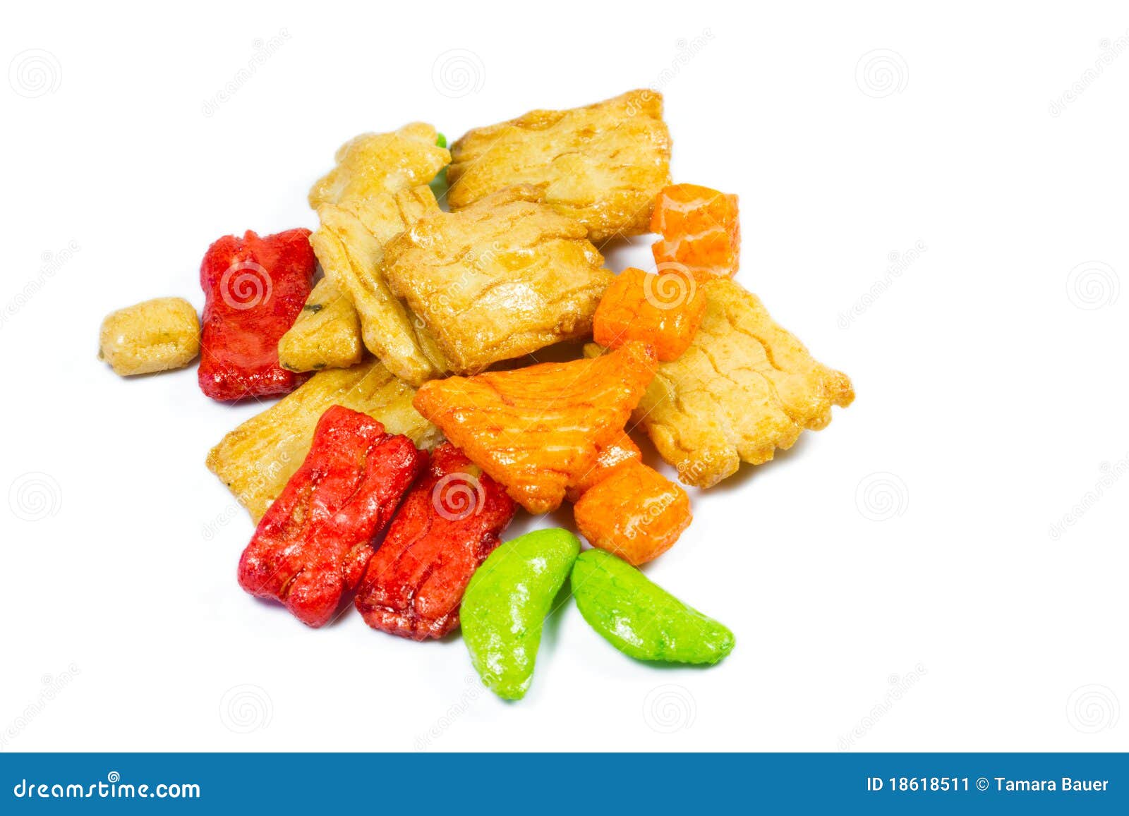 Rice snacks stock image. Image of oriental, group, color - 18618511