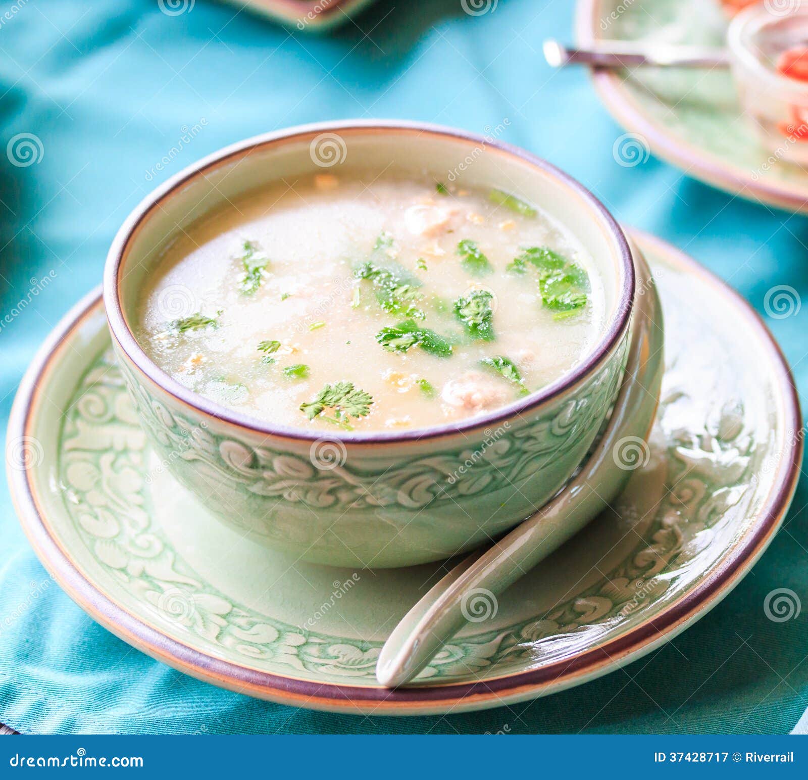Rice soup stock image. Image of heat, lunch, color, meal - 37428717