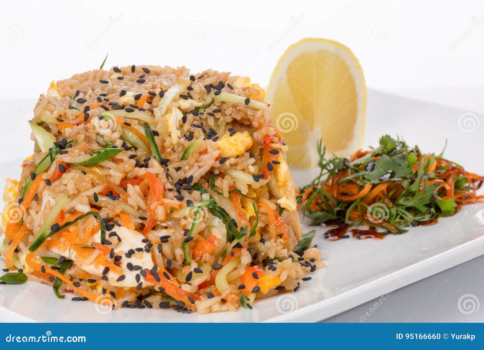 Rice with Spices and Vegetables Stock Photo - Image of brown, plate ...