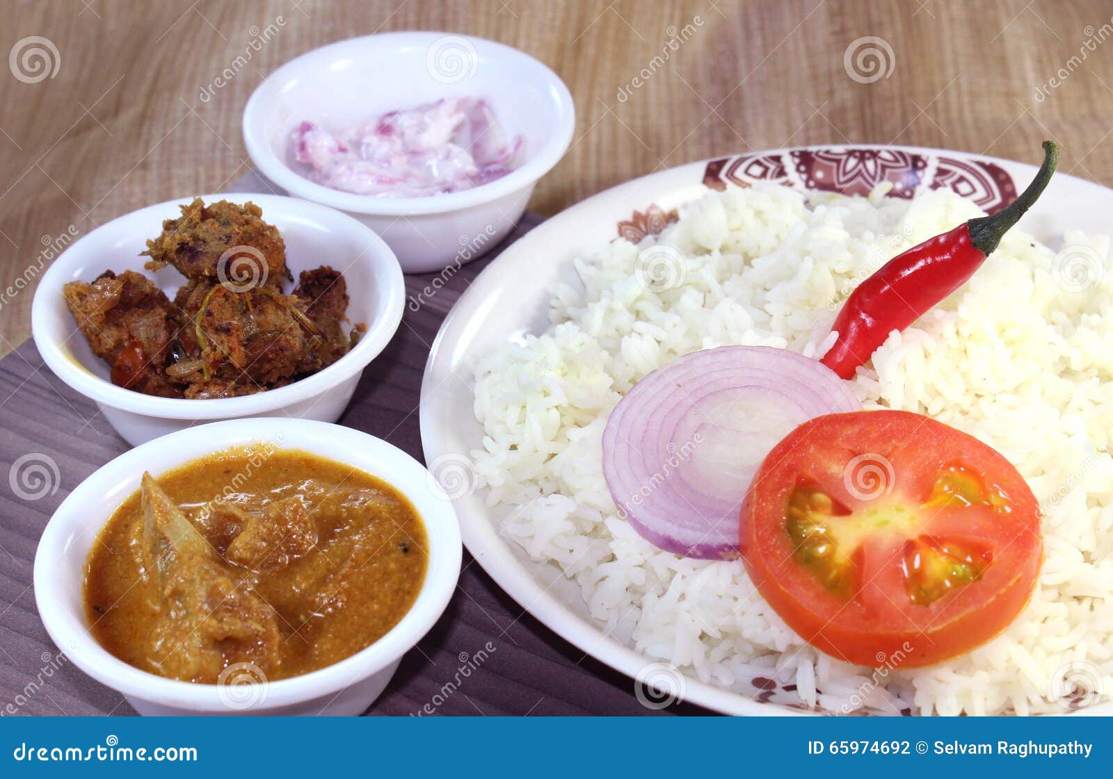 Rice with Spicy Mutton Curry Stock Photo - Image of lamb, homemade ...