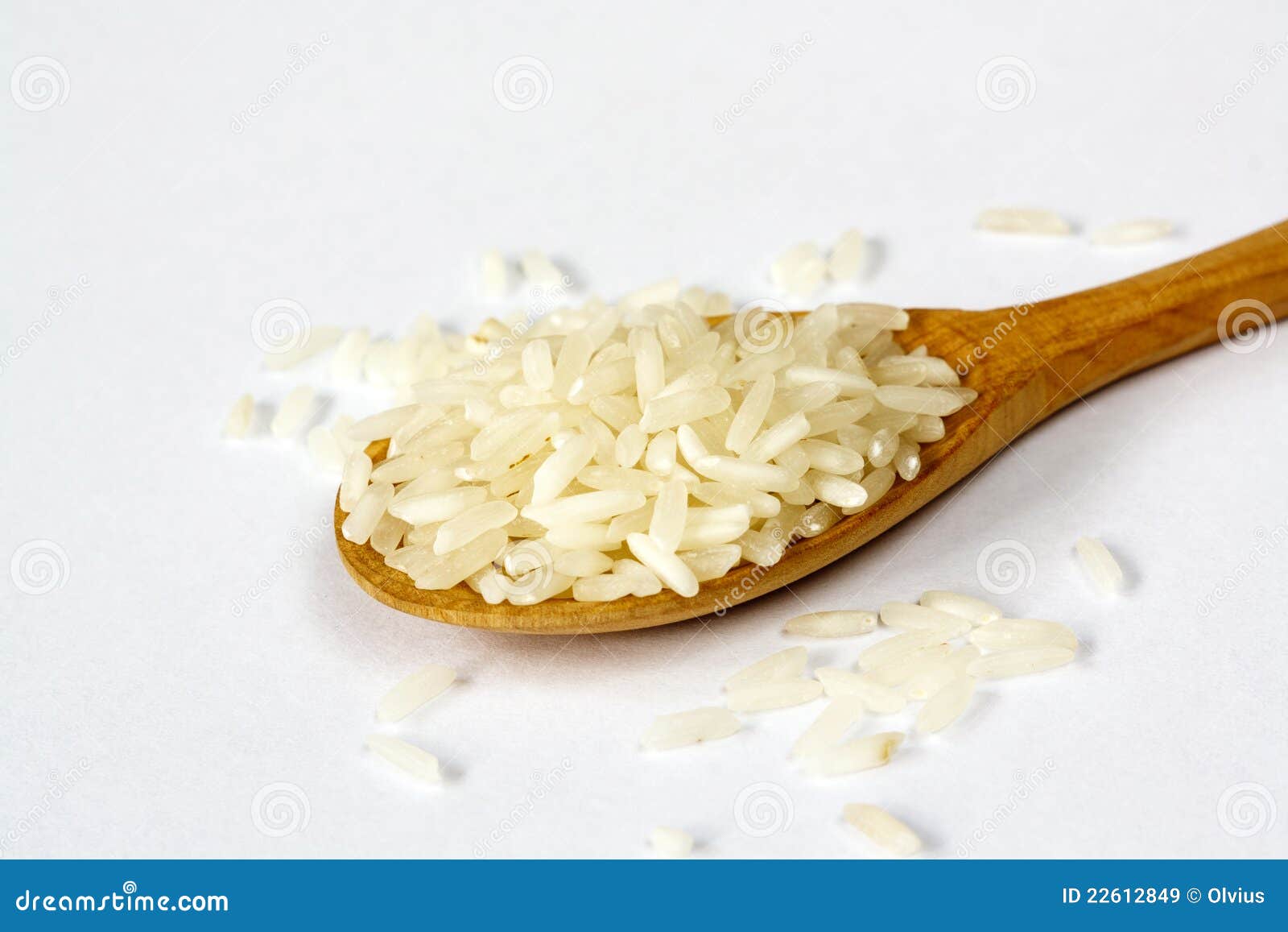 Rice in a spoon stock image. Image of cereal, nature - 22612849