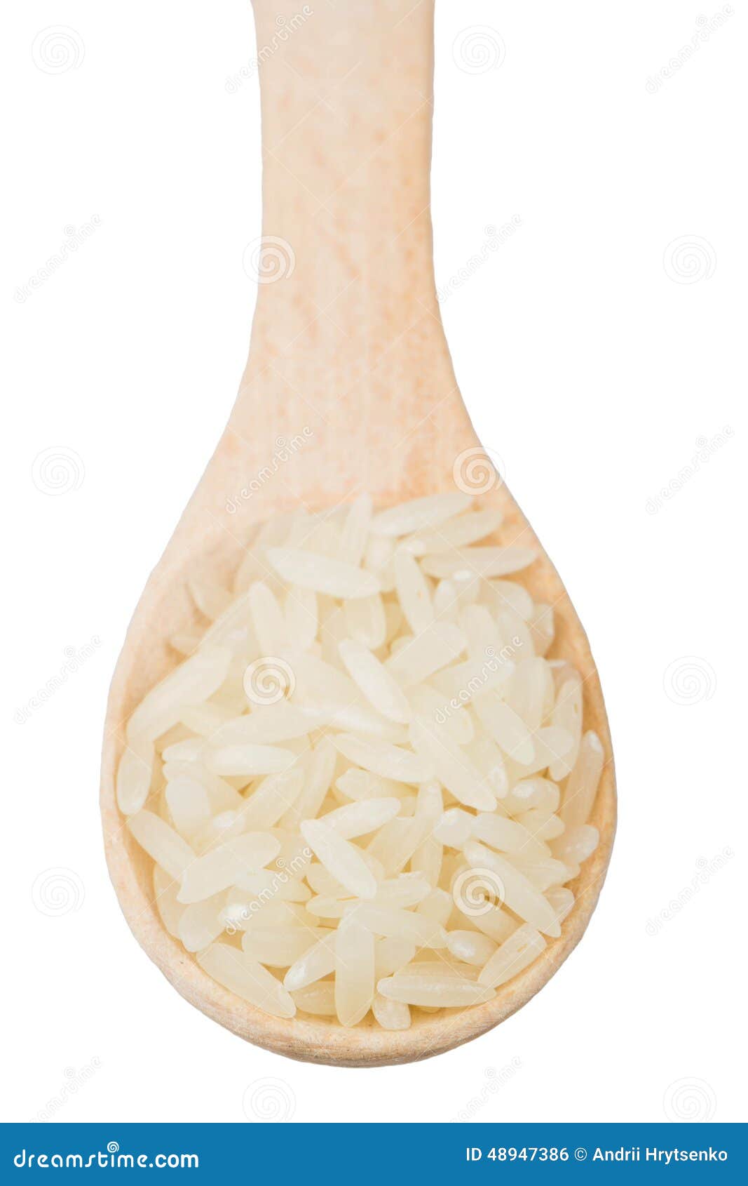 Rice in spoon stock photo. Image of healthy, spoon, close - 48947386