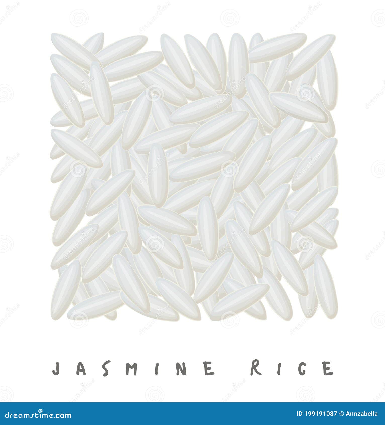 Rice square icon stock vector. Illustration of background - 199191087