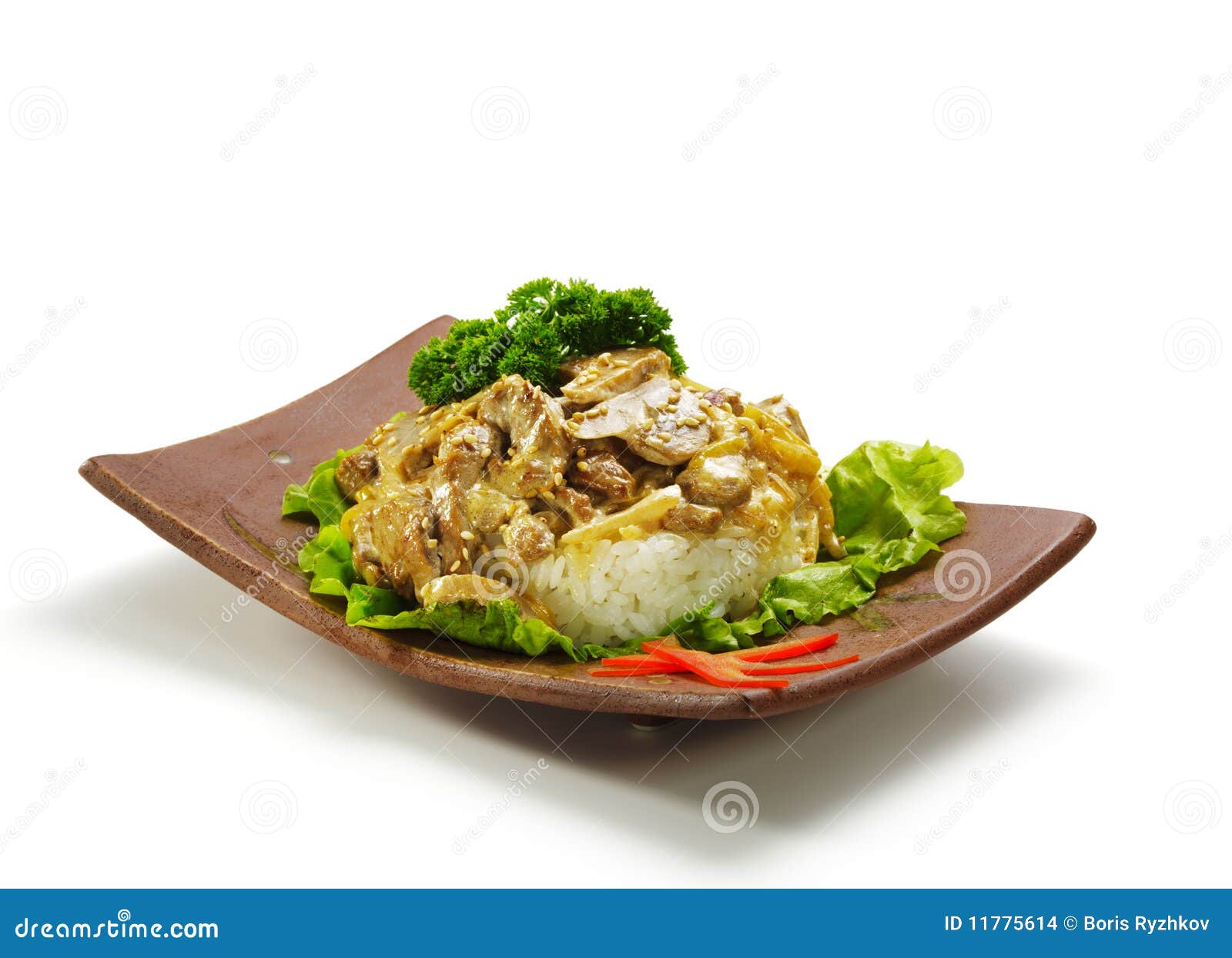 Rice with Stewed Pork stock photo. Image of cream, asian - 11775614
