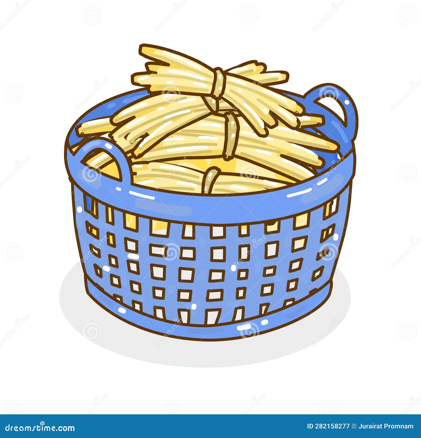 Rice Straw on White Background. Stock Illustration - Illustration of ...