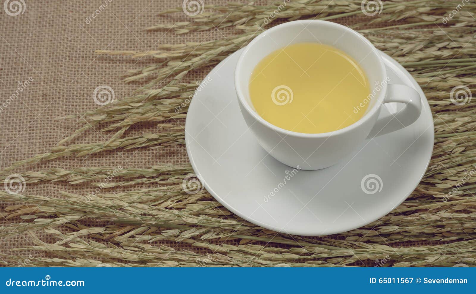 Rice tea cup. stock image. Image of aroma, burlap, nature - 65011567