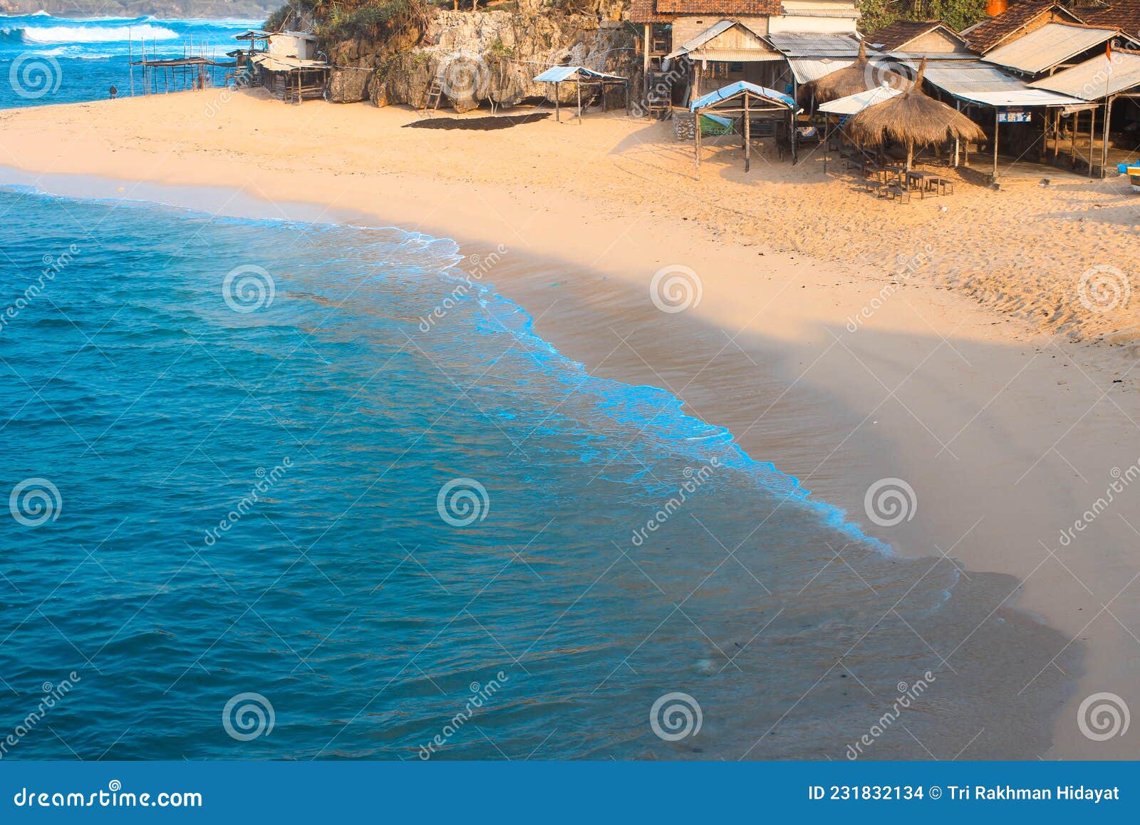 Morning View at Ngandong Beach Stock Photo - Image of kaliadem ...