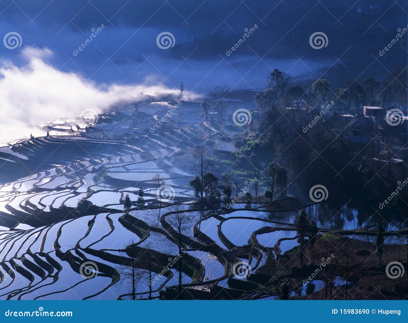 Rice terraces of yuanyang stock photo. Image of countryside - 15983690