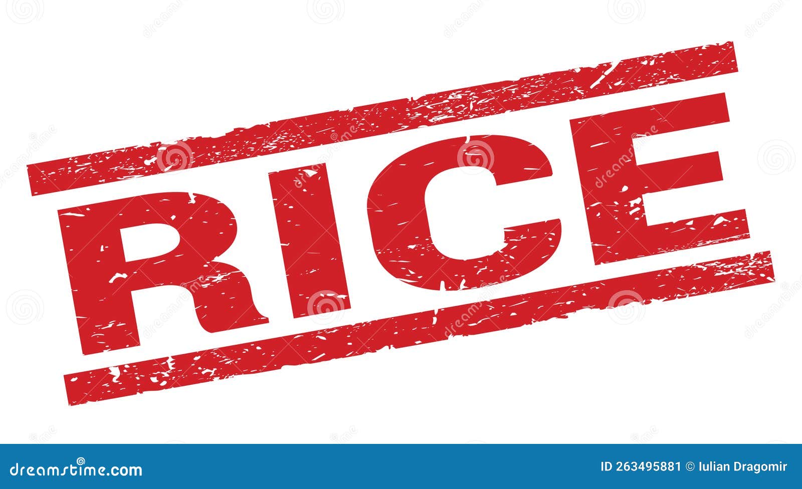 RICE Text on Red Rectangle Stamp Sign Stock Illustration - Illustration ...