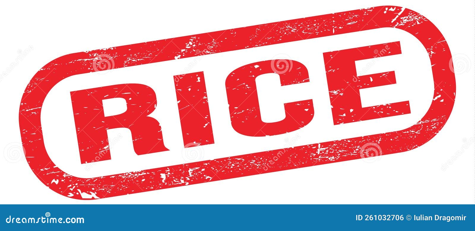 RICE, Text on Red Rectangle Stamp Sign Stock Illustration ...