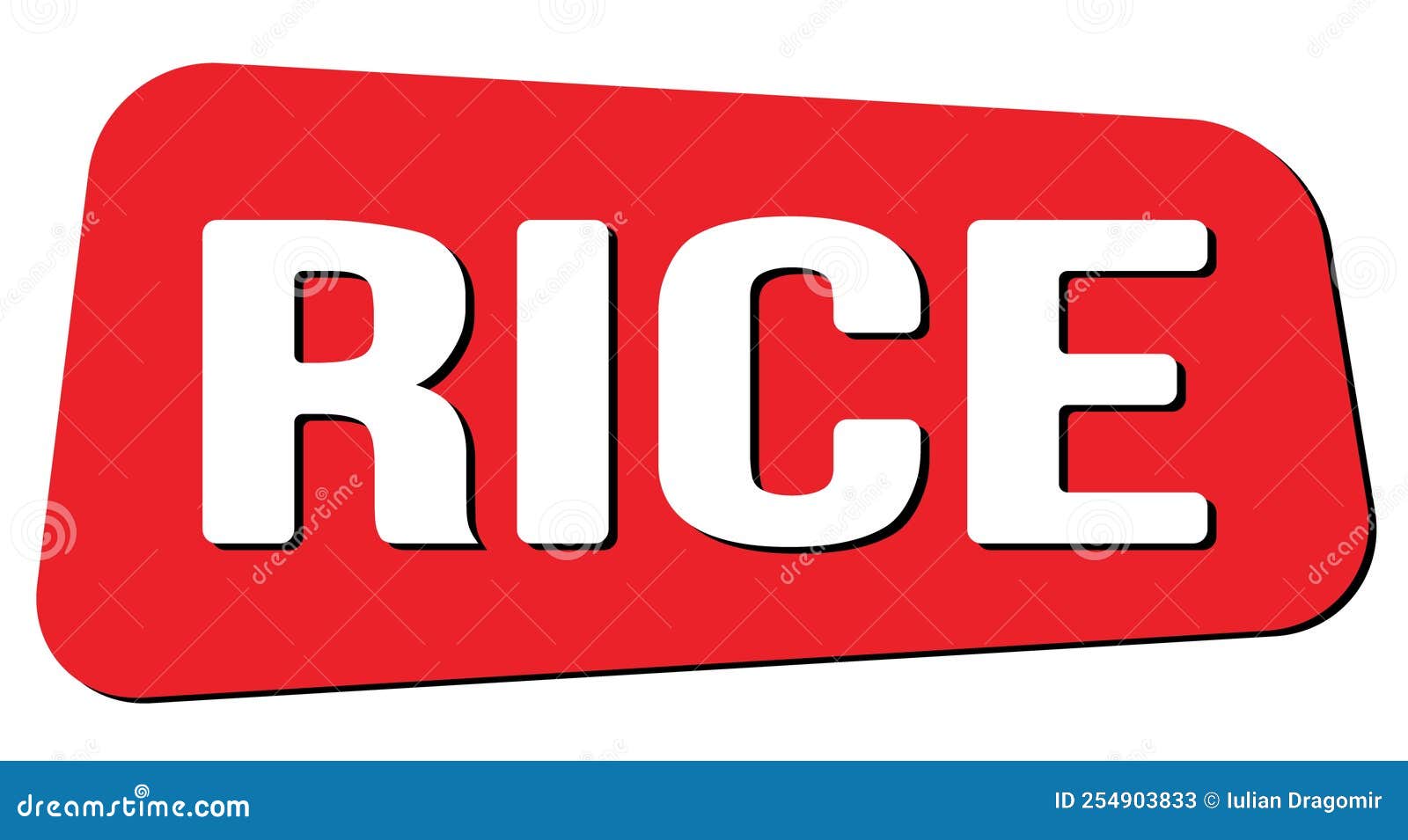 RICE Text on Red Trapeze Stamp Sign Stock Illustration - Illustration ...