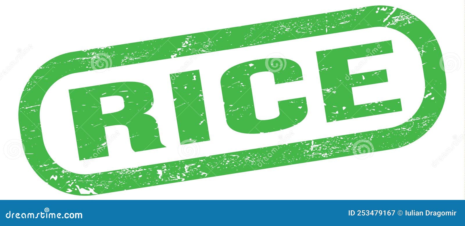 RICE, Text on Green Rectangle Stamp Sign Stock Illustration ...