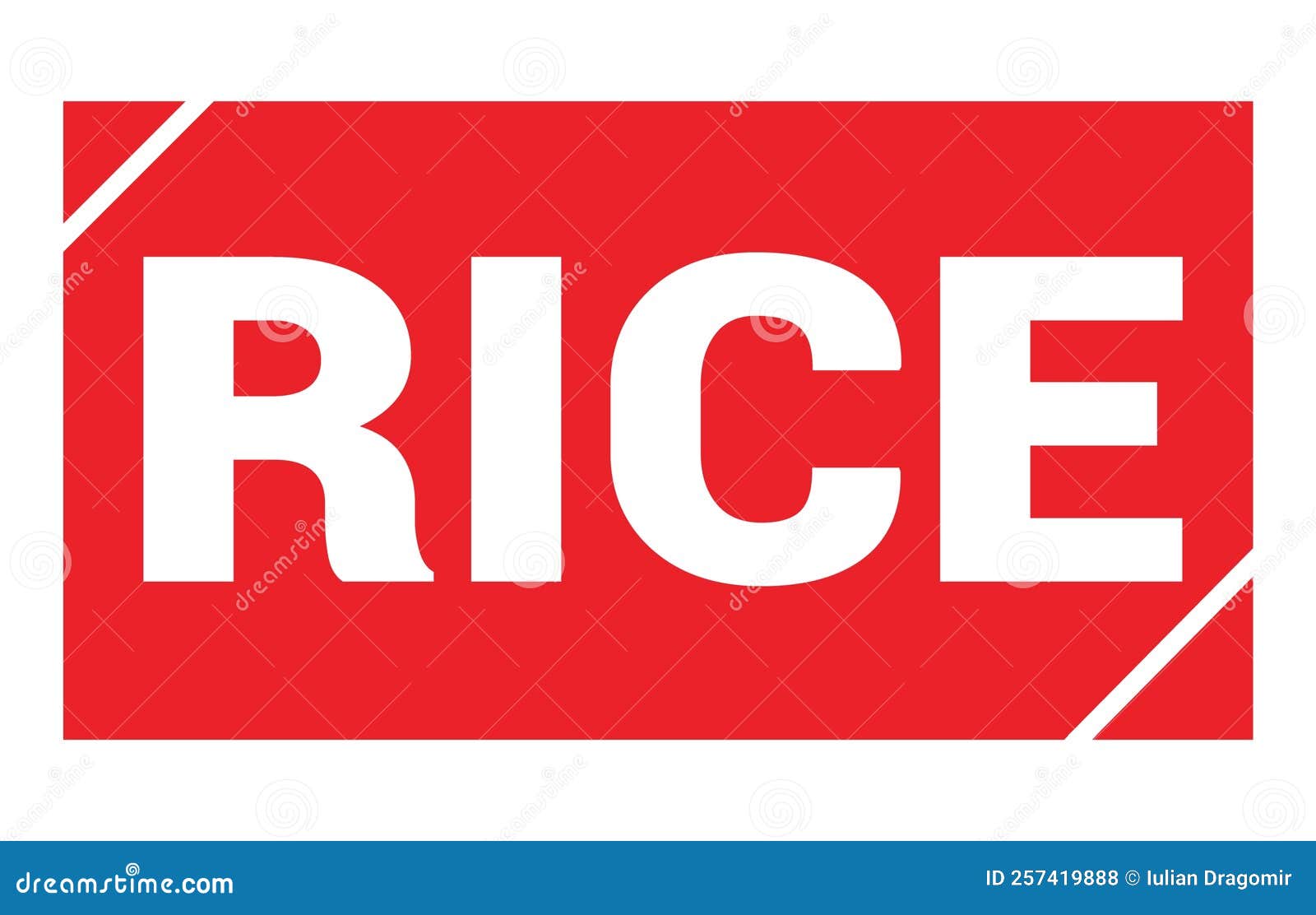 RICE Text Written on Red Stamp Sign Stock Illustration - Illustration ...