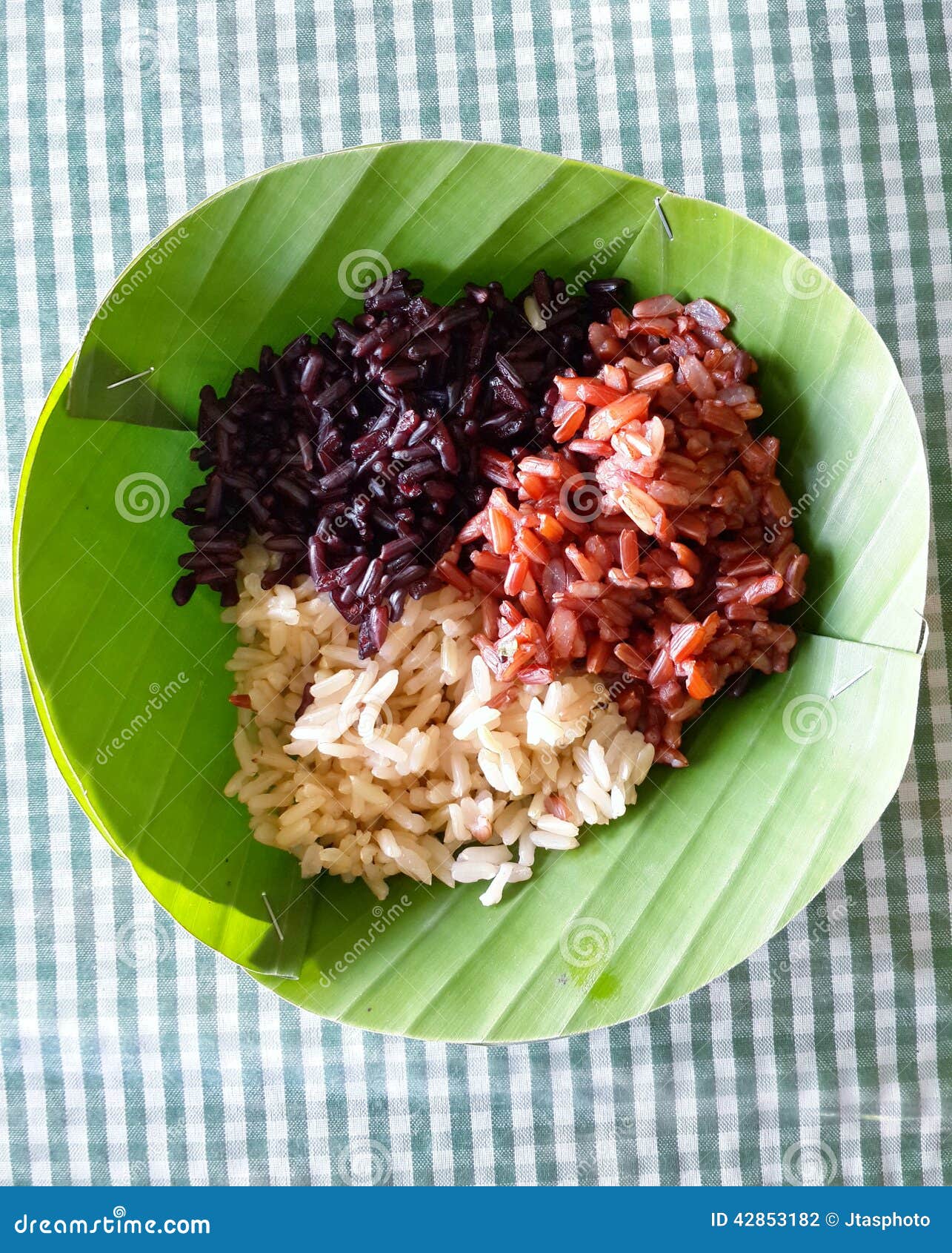 Rice stock photo. Image of three, brown, served, food - 42853182