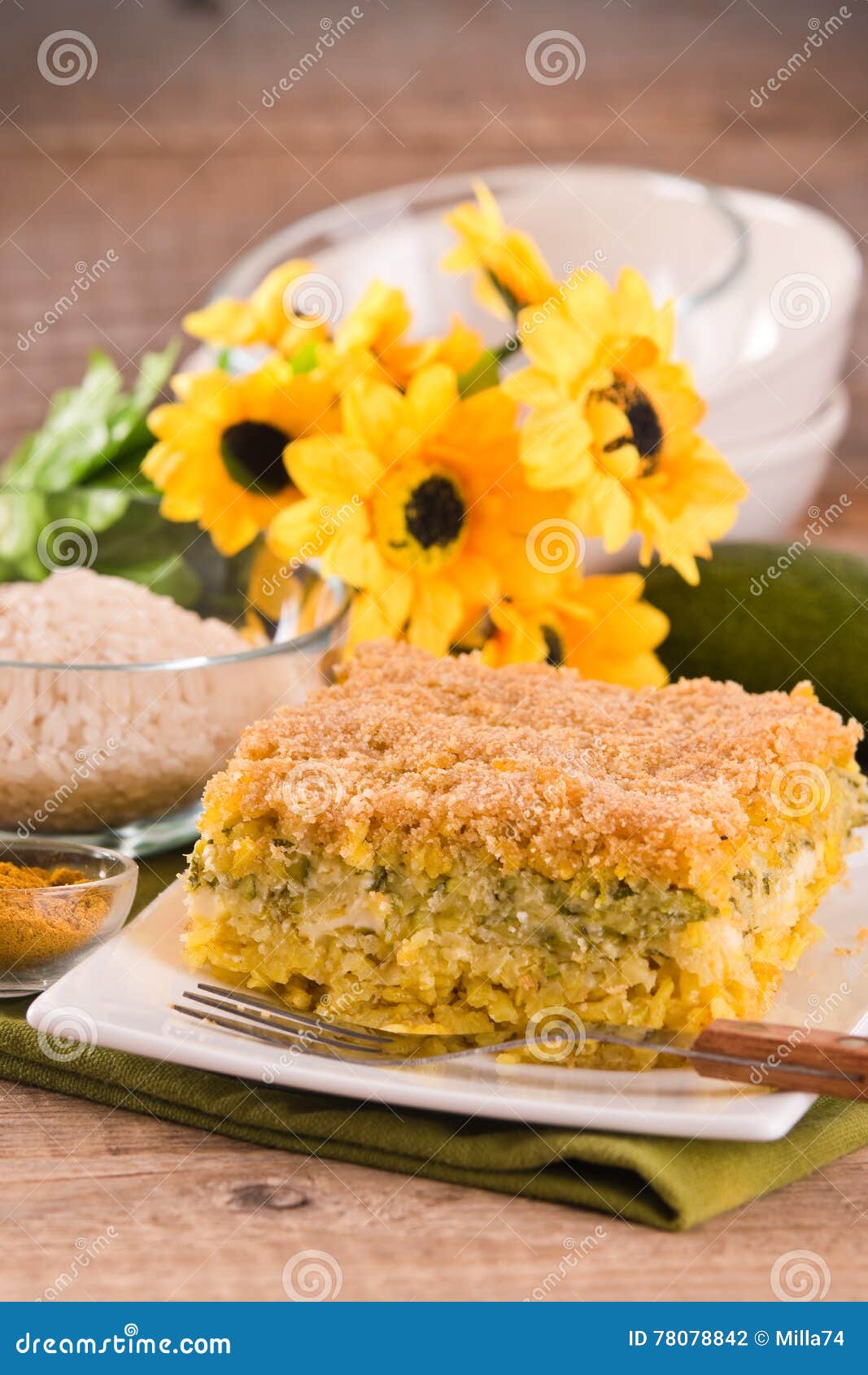 Rice Timbale with Zucchini. Stock Photo - Image of nourishing ...