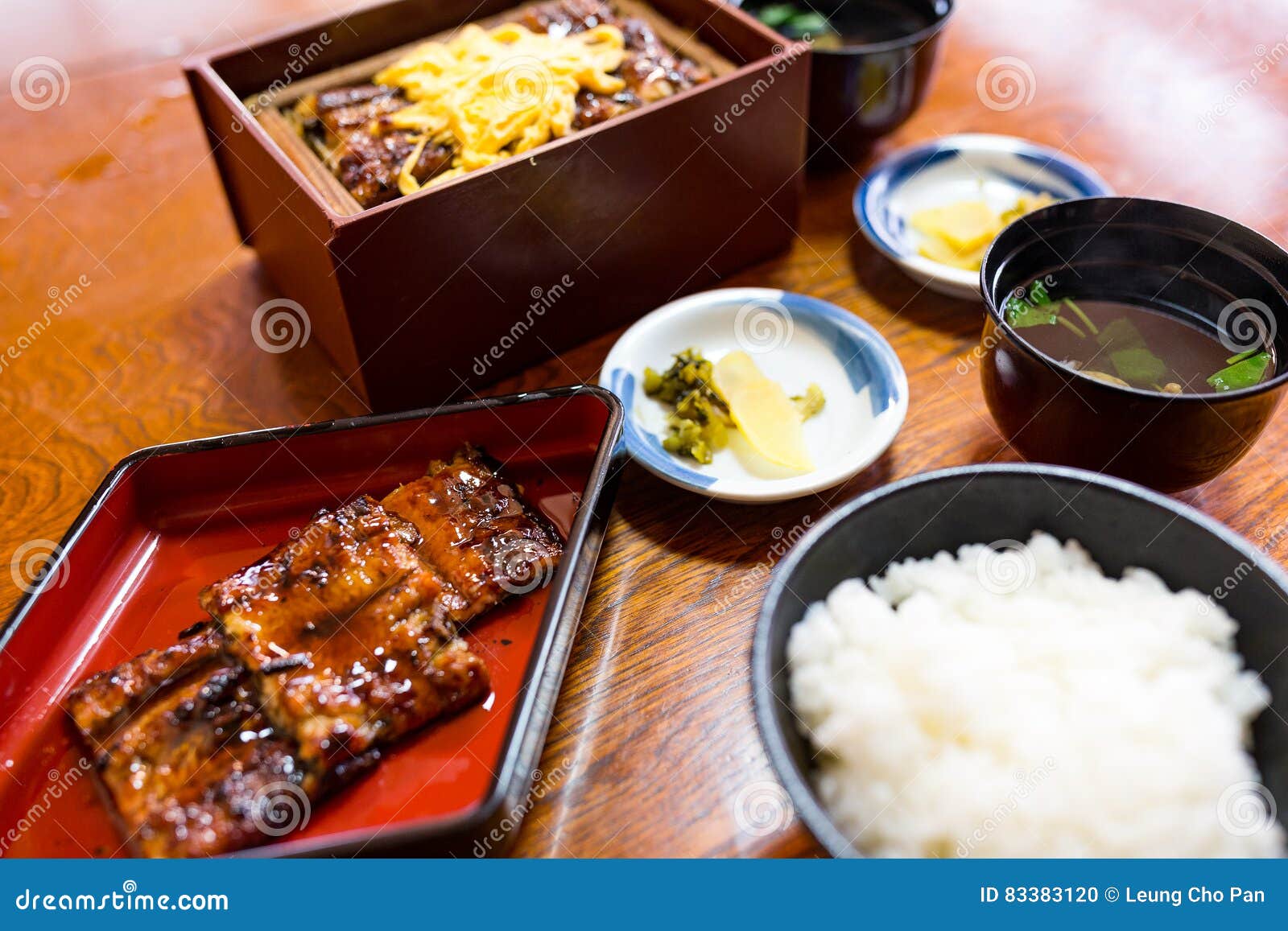 Rice Topped with Broiled Eel Stock Photo - Image of heat, rice: 83383120