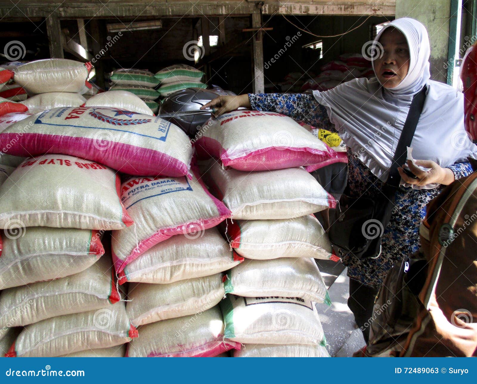 Rice editorial stock photo. Image of market, rice, selling - 72489063