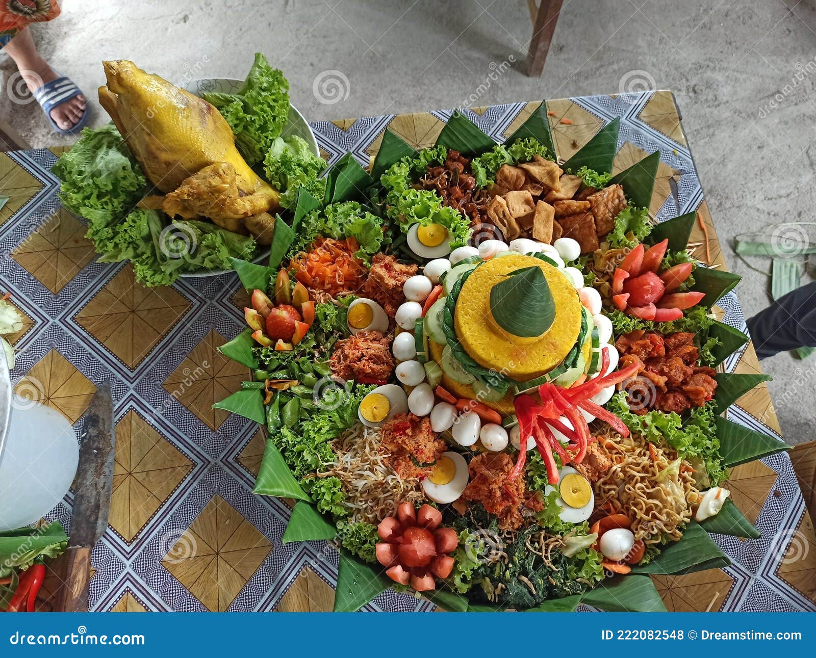 Rice tumpeng stock photo. Image of delicious, rice, indonesia - 222082548