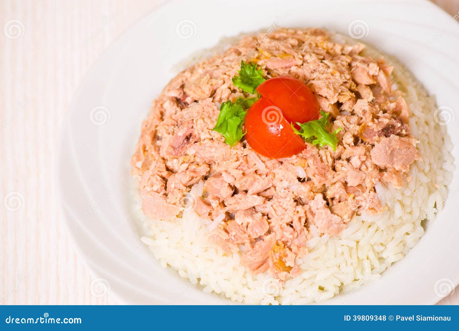 Rice with tuna stock photo. Image of risotto, grain, prepared - 39809348