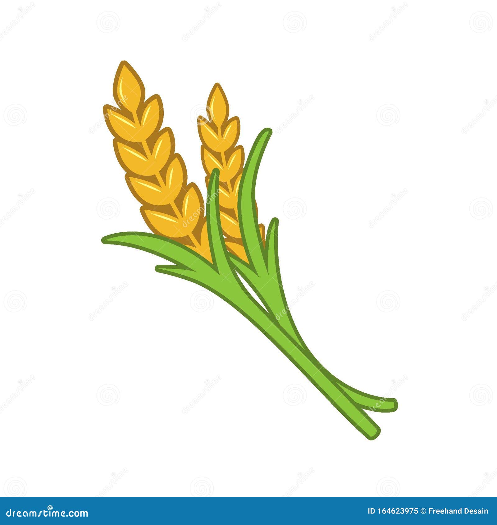 Rice Vector Illustration With White Background | CartoonDealer.com ...