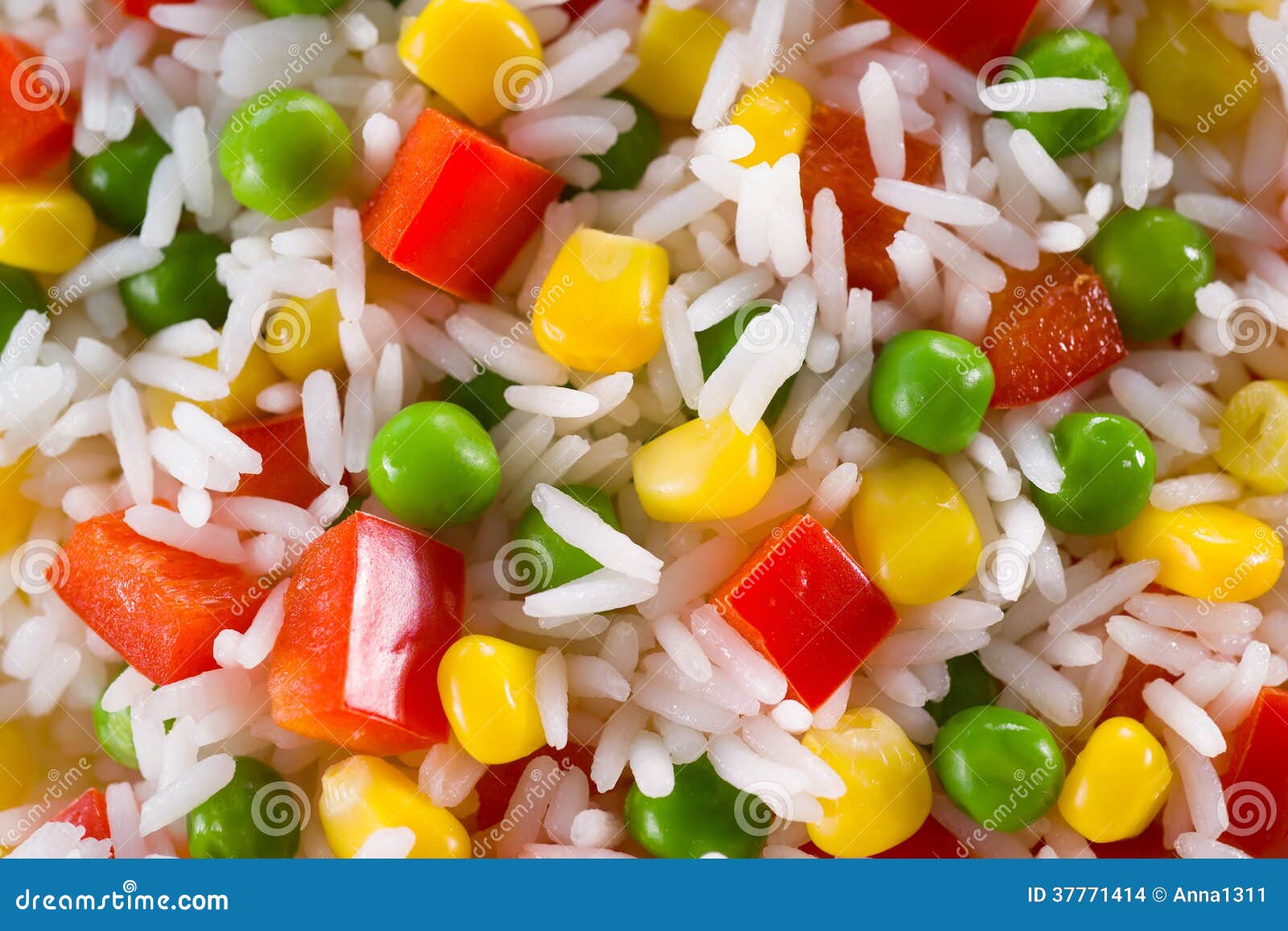 Rice with Vegetable. Food Background Stock Photo - Image of corn ...