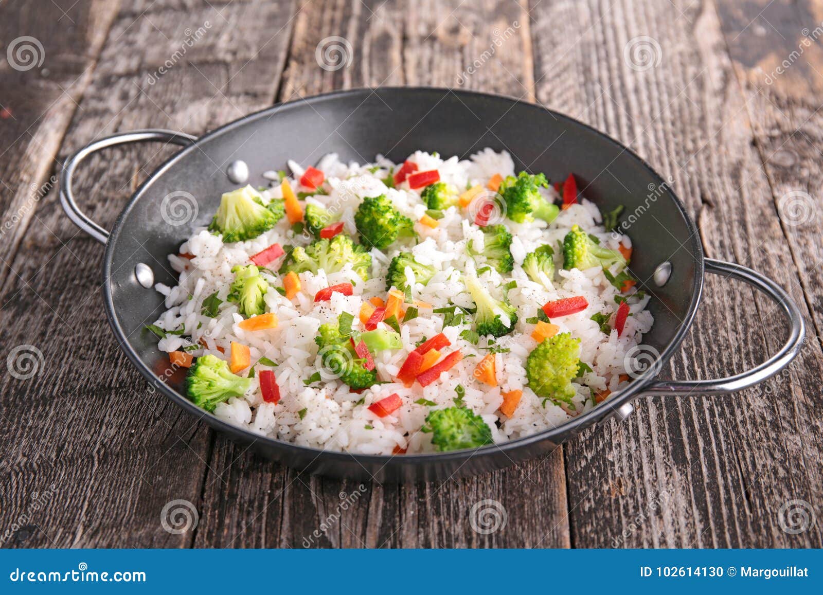 Rice with vegetable stock photo. Image of balanced, epicure - 102614130