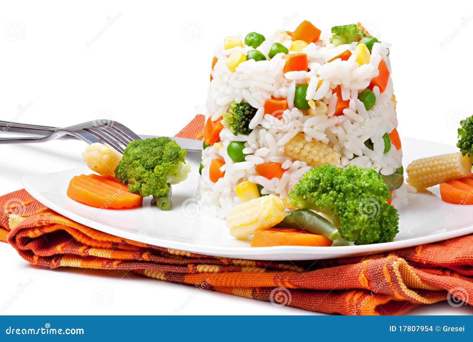 Rice and vegetables stock photo. Image of corn, healthy - 17807954