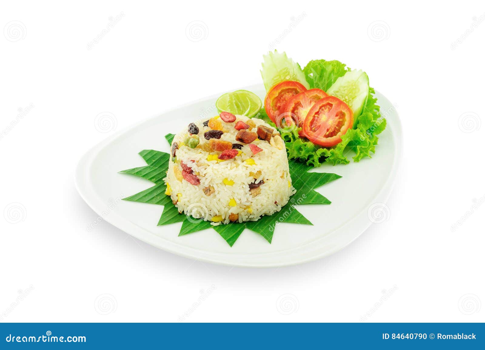 Rice with Vegetables and Fruits Stock Photo - Image of plain, cuisine ...