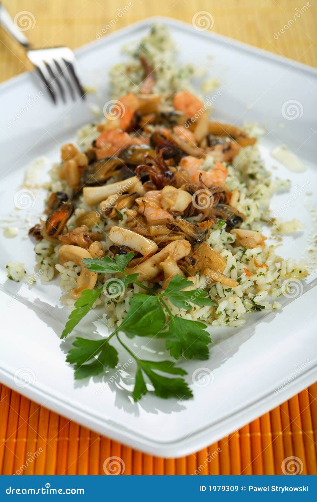 Rice with Vegetables on the Plate Stock Image - Image of industry ...