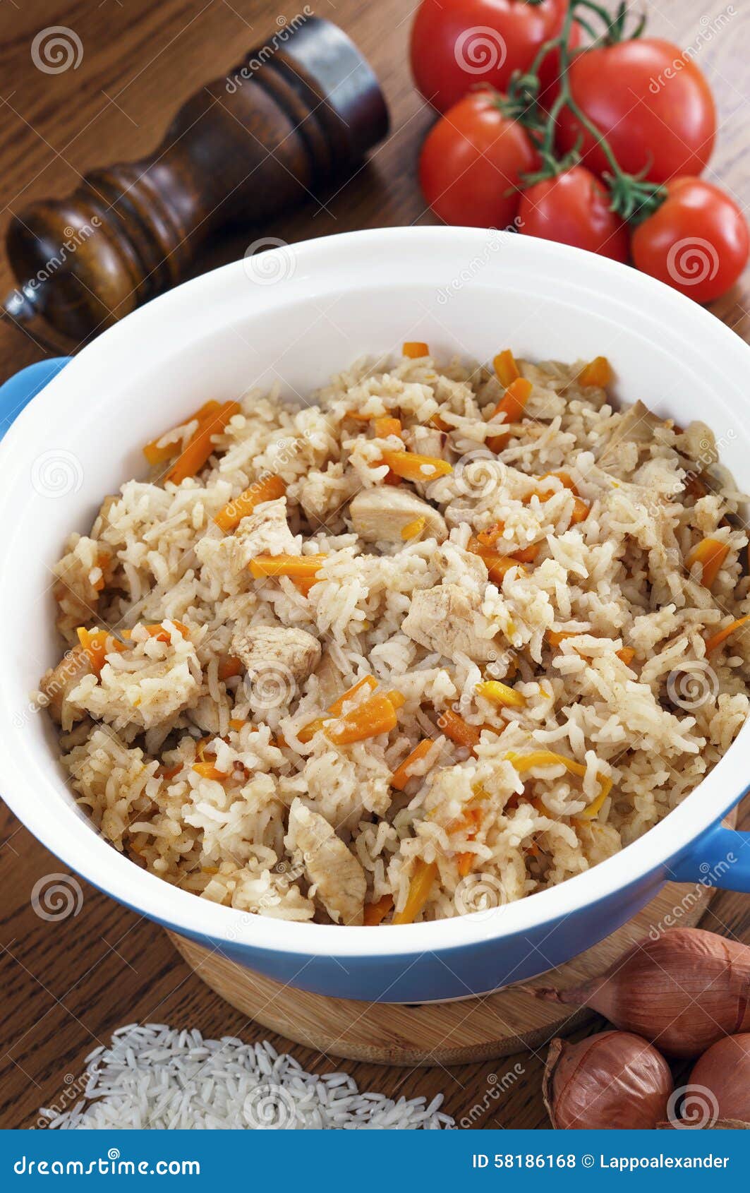 Rice with Vegetables and Spices Stock Photo - Image of cereal, asian ...