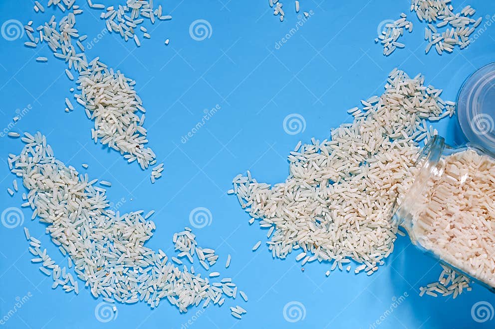 Rice and Visual Forms Such As the Map of Malaysia Stock Image - Image ...