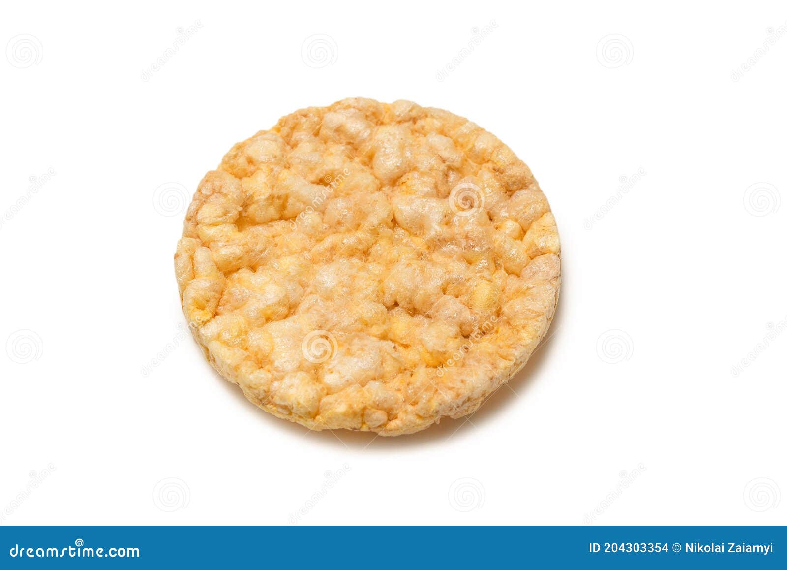 Rice Wafer Isolated on White Background Stock Photo - Image of ...