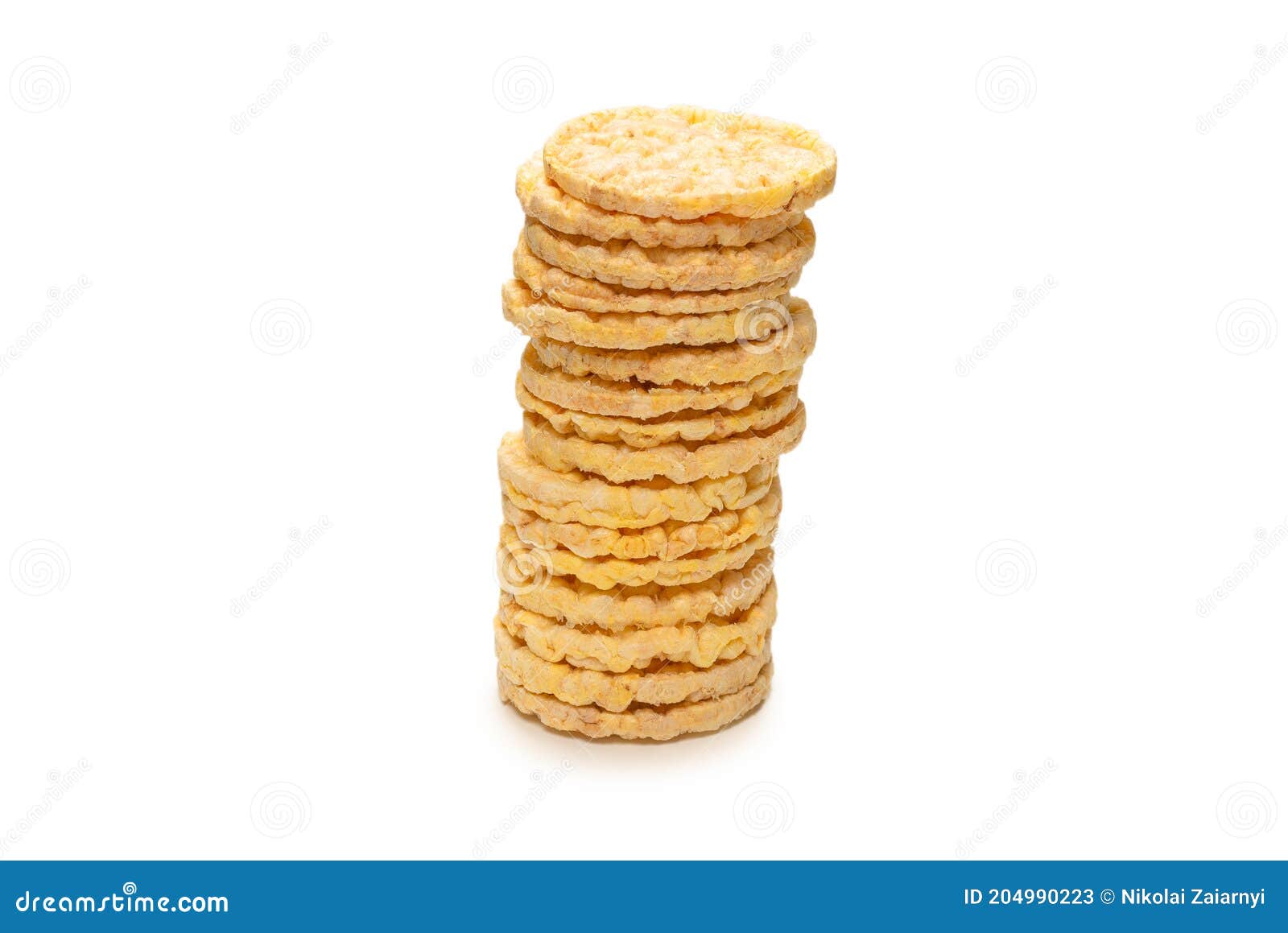 Rice Wafer Isolated on White Background Stock Image - Image of wafer ...