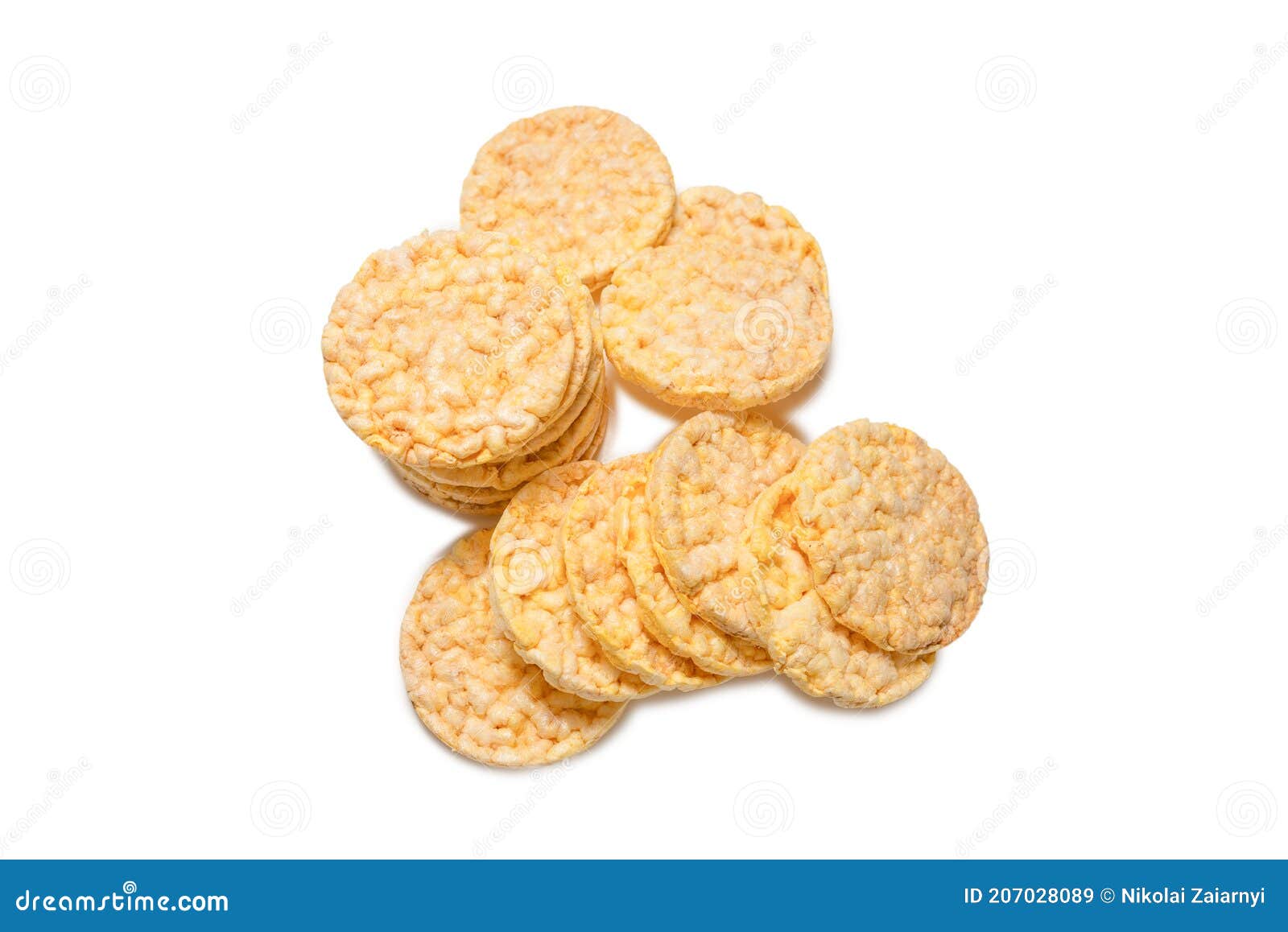 Rice Wafer Isolated on White Background Stock Image - Image of tasty ...