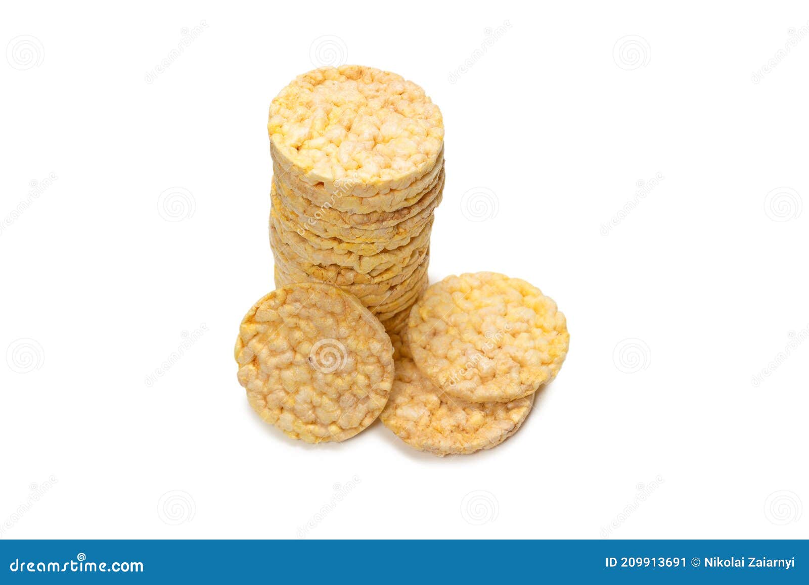 Rice Wafer Isolated on White Background Stock Image - Image of fiber ...