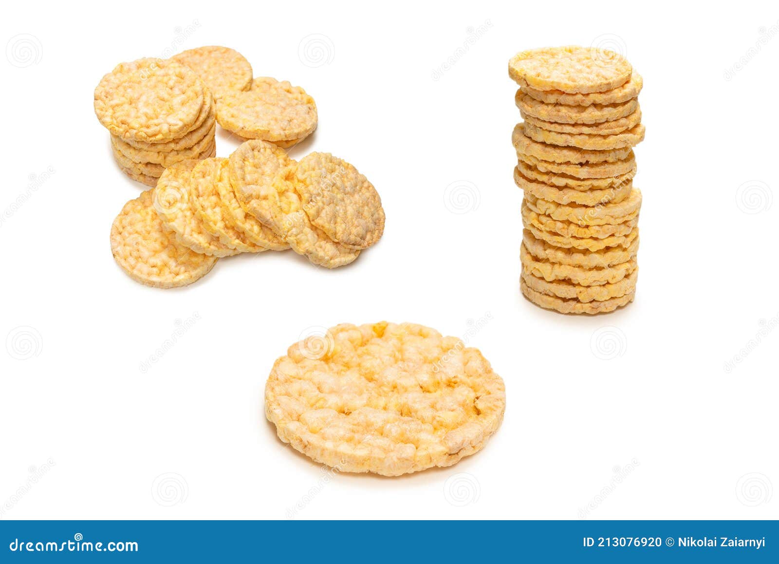 Rice Wafer Isolated on White Background Stock Photo - Image of ...