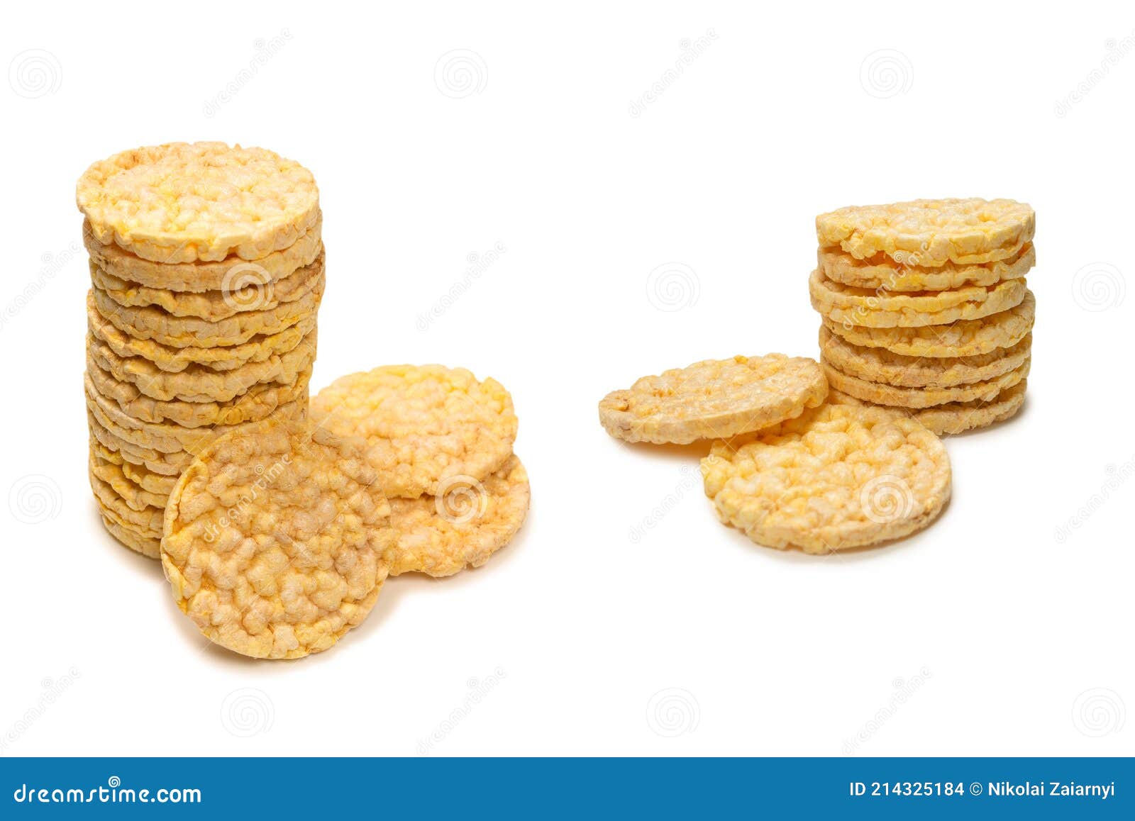 Rice Wafer Isolated on White Background Stock Photo - Image of white ...